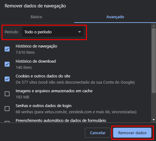 Como realizar a limpeza de cachê no navegador – Central de Ajuda Vetus